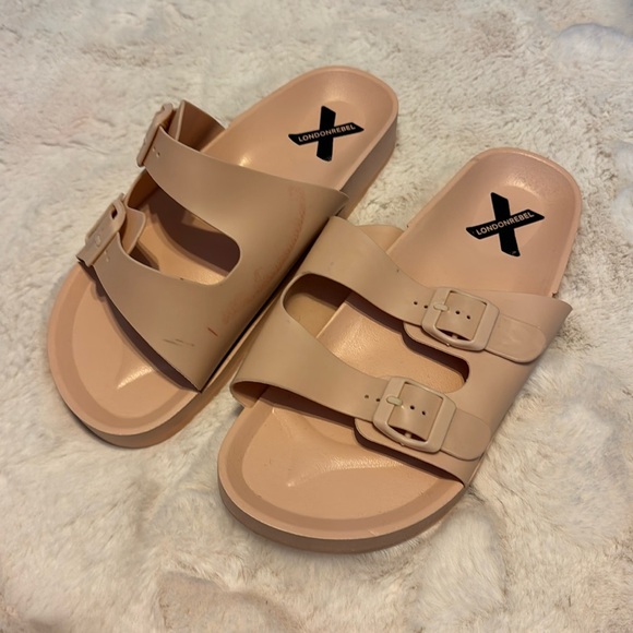 london rebel x | Shoes | Mens Sz 1 Nude Pink Slides | Poshmark